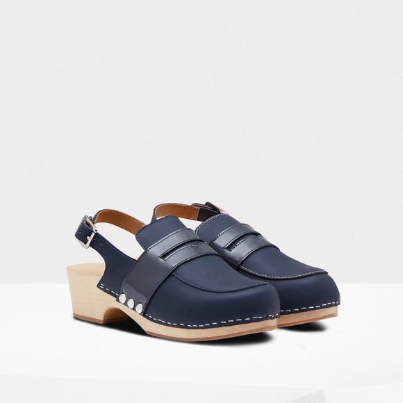 Hunter | Shoes | New Hunter Penny Loafer Blue Clogs | Poshmark